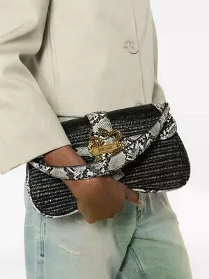 Just Cavalli Logo-detail Flap-closure Shoulder Bag