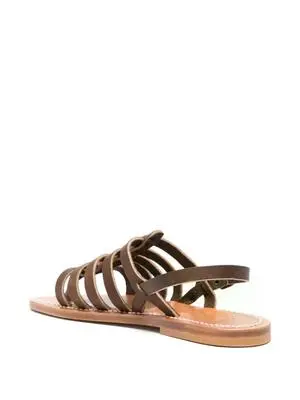 K.JACQUES Strappy Flat Sandals - Brown