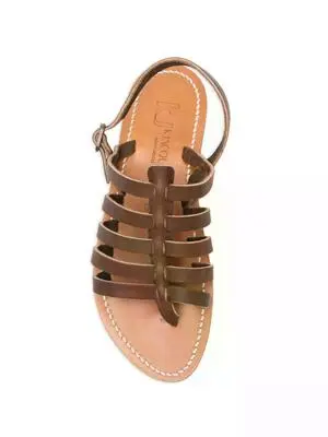 K.JACQUES Strappy Flat Sandals - Brown