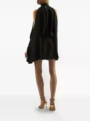TALLER MARMO Bacall High-neck Open-sleeve Dress - Black