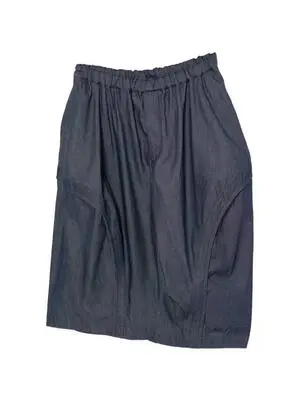 Comme Des Garçons Draped Balloon-silhouette Cut-out Trousers - Blue