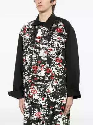 Comme Des Garçons Graphic Print Long-sleeve Shirt Jacket