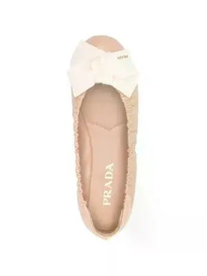 Prada Bow-detail Ballet Flats - Neutrals
