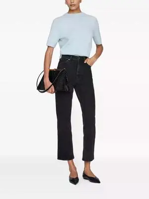 ANINE BING Jackson Short-sleeve Cashmere Sweater