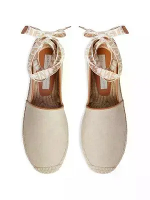 Stella McCartney Logo-lettering Flat Espadrilles - Neutrals