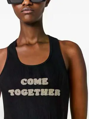Stella McCartney Come Together Lettering Ribbed Tank Top