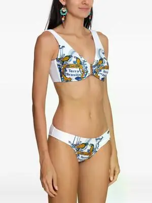 AMIR SLAMA Tie-front Printed Bikini