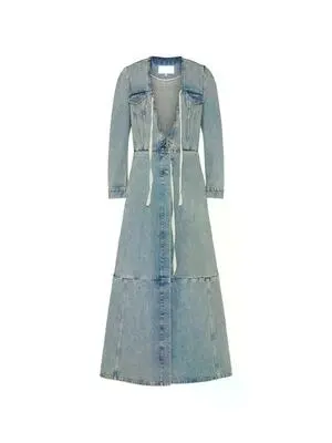 MAISON MARGIELA Patchwork Tie-detail Maxi Coat