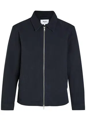 WAX LONDON Eldon Crinkled Cotton And Linen-blend Jacket