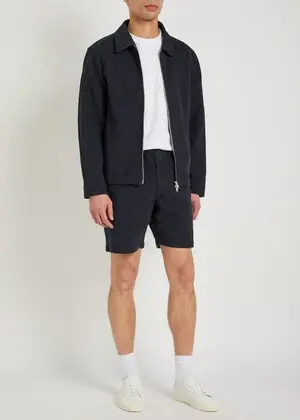WAX LONDON Eldon Crinkled Cotton And Linen-blend Jacket