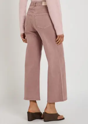 Paige Cropped Wide-leg Jeans