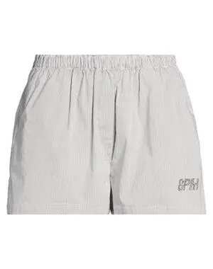 8PM Striped Cotton Blend Shorts - Charcoal