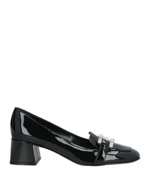 SERGIO ROSSI Patent Leather Loafers With Crystal Appliqués