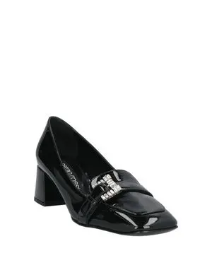 SERGIO ROSSI Patent Leather Loafers With Crystal Appliqués