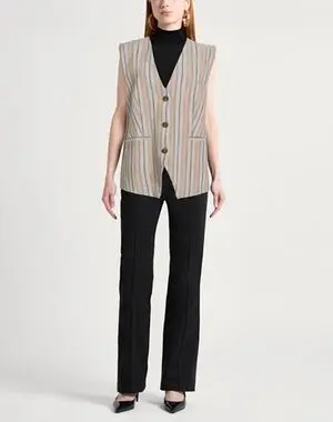 SAMSØE Φ SAMSØE Samsøe Samsøe Single-breasted Striped Jacquard Vest