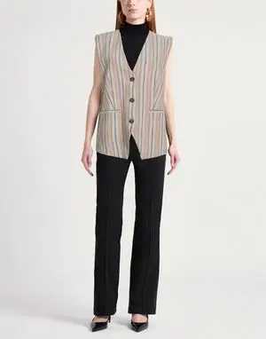 SAMSØE Φ SAMSØE Samsøe Samsøe Single-breasted Striped Jacquard Vest