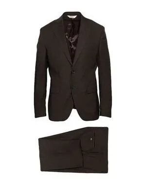 PAOLONI Man Suit Grey Size 42 Virgin Wool Brown