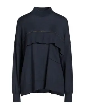 Brunello Cucinelli Turtleneck Cashmere, Silk, And Brass Top