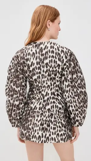 Baum Und Pferdgarten Leopard Print Button-up Jacket