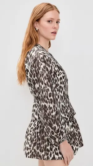 Baum Und Pferdgarten Leopard Print Button-up Jacket