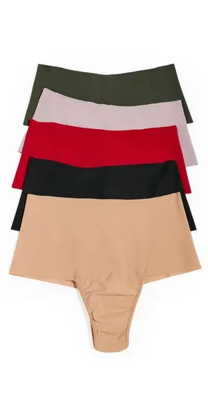 Hanky Panky High Rise Thong 5 Pack - Multi