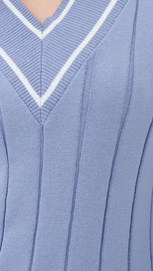 RHONE Varsity Cable Knit Sweater - Hydrangea Blue