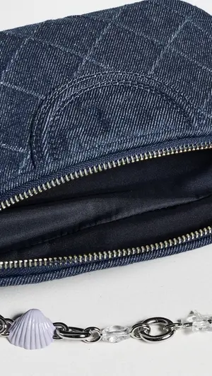 Tory Burch Fleming Denim Charm Belt Bag