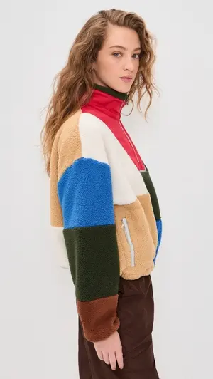 THE GREAT. OUTDOORS The Plush Colorblock Sierra Pullover
