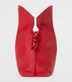 Loewe Medium Leather Flamenco Purse - Red