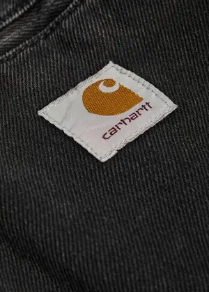 Carhartt Work In Progress Detroit Quilted Denim Jacket - Black