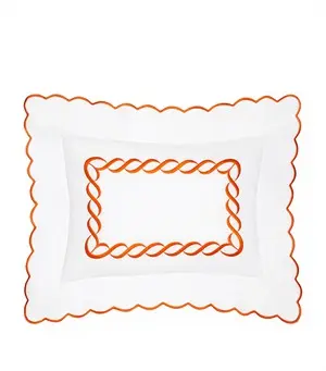 PRATESI Treccia Oxford Pillowcase - Orange