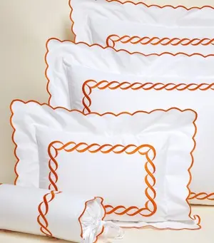 PRATESI Treccia Oxford Pillowcase - Orange