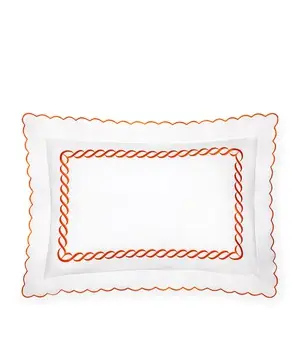 PRATESI Treccia Oxford Pillowcase - Orange
