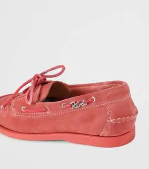 Kurt Geiger Suede Boat Shoes - Orange