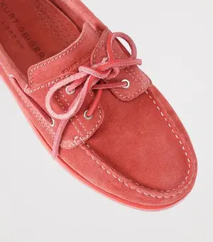 Kurt Geiger Suede Boat Shoes - Orange