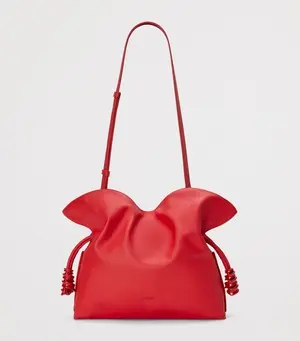 Loewe Medium Leather Flamenco Purse - Red