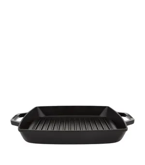 STAUB Double Handle Square Grill - Black
