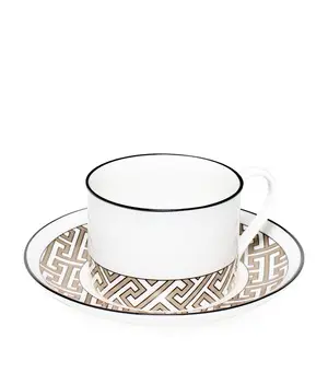 O.W.LONDON Maze Teacup And Saucer - Nude