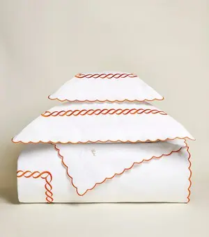 PRATESI Treccia Oxford Pillowcase - Orange