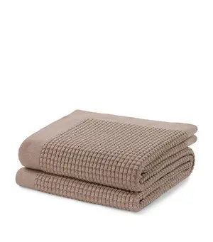 HAMAM Cotton Dione Knitted Throw - Brown