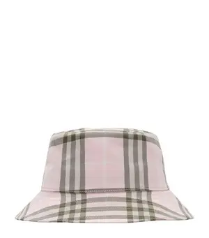 Burberry Cotton Check Bucket Hat - Pink