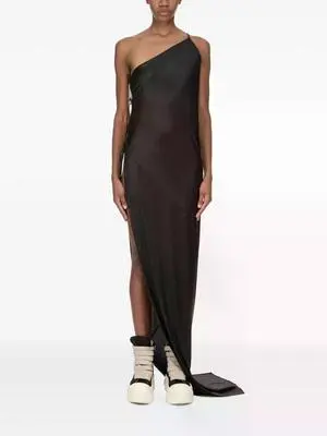 Rick Owens One-shoulder Maxi Dress - Black