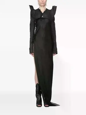 Rick Owens One-shoulder Maxi Dress - Black