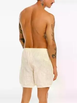 Agua Bendita Maury Embroidered Shorts - Neutrals