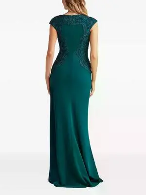 Tadashi Shoji Johari Embroidered Maxi Dress - Green