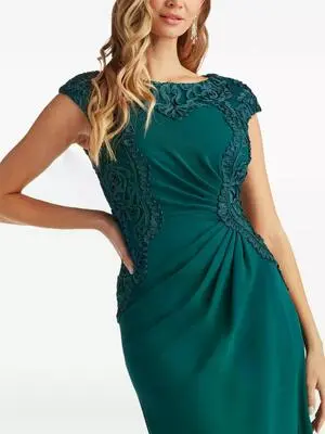 Tadashi Shoji Johari Embroidered Maxi Dress - Green