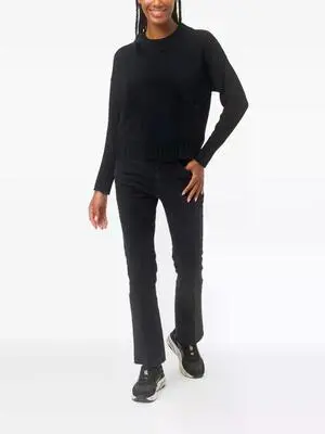 Alpha Studio Front-pocket Crew-neck Sweater - Black