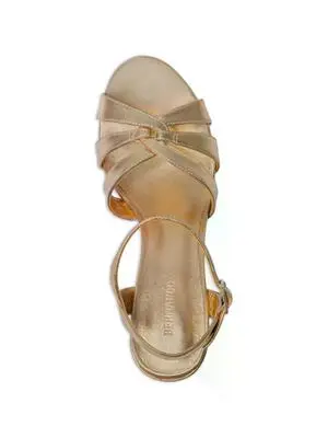 Bernardo Vittoria Woven Platform Sandals - Gold