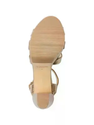 Bernardo Vittoria Woven Platform Sandals - Gold
