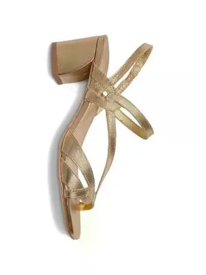 Bernardo Knotted-strap Heeled Sandals - Gold